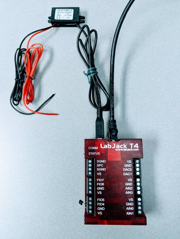 New 12/24 VDC to USB Power Adapter for LabJack T-Series Ethernet Data