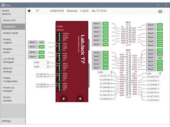 LabJack T7 | Analog Input USB Ethernet DAQ | High-Performance